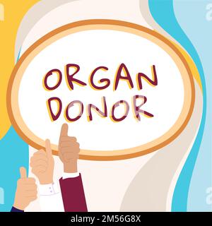 Conceptual caption Organ Donor. Concept meaning A person who offers an ...