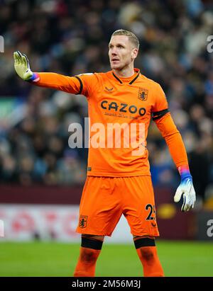 Aston Villa goalkeeper Robin Olsen during the pre-season friendly match ...