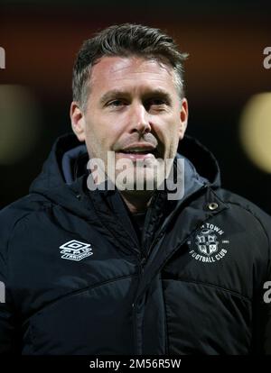 Luton Town manager Rob Edwards celebrates after the Sky Bet ...