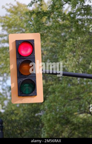 Traffic light in Quebec City Stock Photo - Alamy