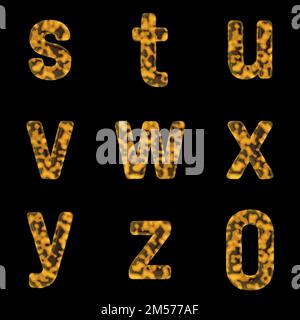 3D Render Set of Cheetah Alphabet - Font including Letters, Numbers and ...