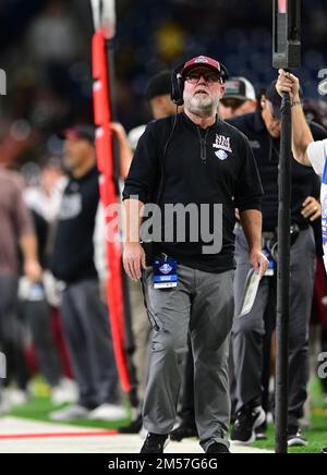 New Mexico State head coach Jerry Kill is seen on the field before the ...
