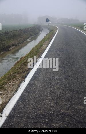 Amazing foggy rural landscapes at morning. New Zealand beautiful nature ...