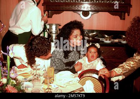 Janet Jackson at a family birthday party at the Bistro Garden in ...