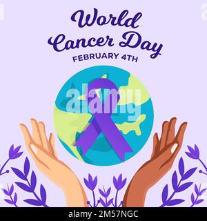 flat design world cancer day illustration Stock Vector Image & Art - Alamy