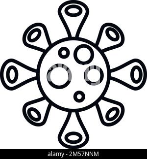 Kid seasonal allergy icon outline vector. Sneeze plant. Cold spring ...