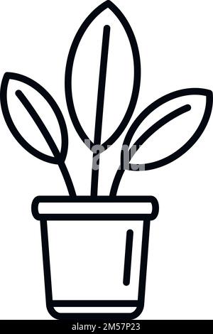 Kid seasonal allergy icon outline vector. Sneeze plant. Cold spring ...