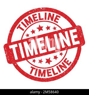 TIMELINE text written on red lines stamp sign Stock Photo - Alamy
