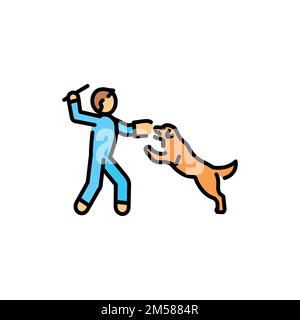 Golden retriever color line icon. Dog breed Stock Vector Image & Art ...