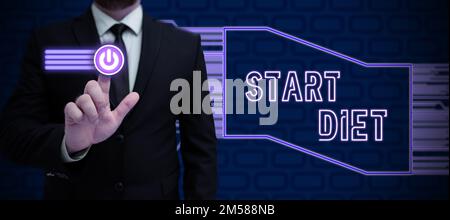 Writing displaying text Start Diet. Business approach special course ...