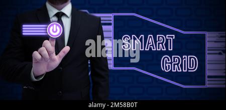 Conceptual display Smart Grid, Conceptual photo includes of operational ...