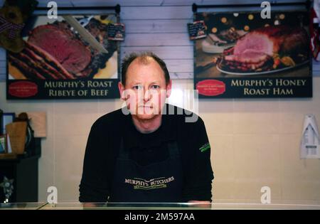 Butcher James Murphy at Murphy's Butchers in Tullow, Co. Carlow. Rising ...