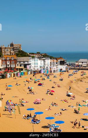 England, Kent, Broadstairs, High Angle View of Broadstairs Beach Stock ...