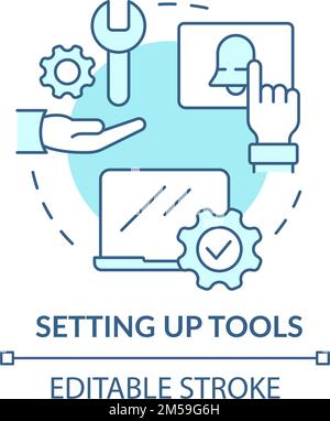 Setting up tools concept icon Stock Vector Image & Art - Alamy