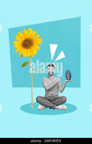 Photo collage cartoon comics sketch picture of happy smiling lady ...