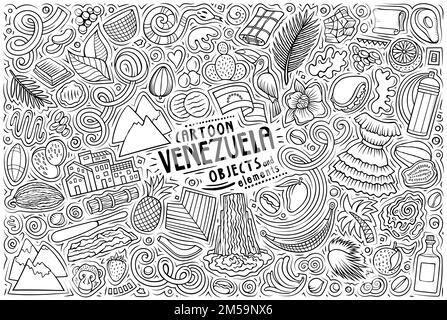 Set of Venezuela traditional symbols and objects Stock Vector Image ...