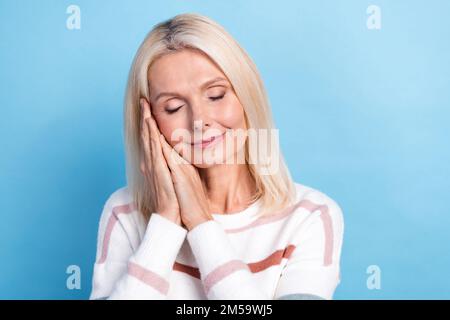Photo of adorable dreamy girl dressed yellow t-shirt looking empty ...