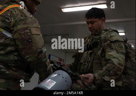 Airmen from the 435th Security Forces Squadron prepare for a static ...