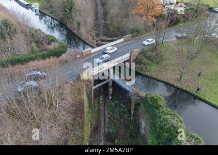 Three Bridges, properly known as Windmill Bridge, is a three-level ...