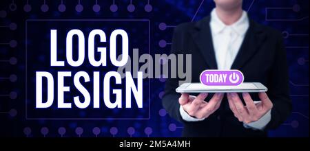 Conceptual caption Logo Design, Word Written on a graphic ...
