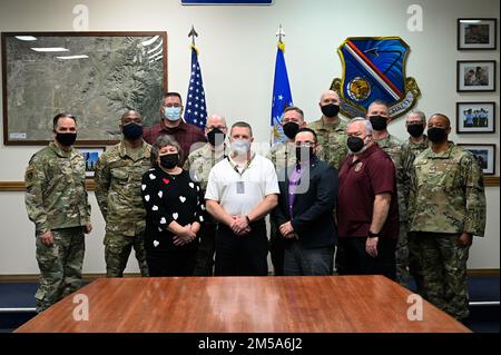 Col. Jason Vattioni, 377th Air Base Wing commander, speaks to Airmen ...