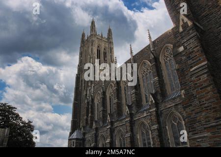 The exterior of Duke University Chapel, an iconic landmark on the ...