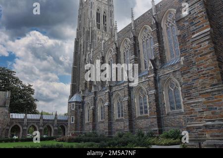 The exterior of Duke University Chapel, an iconic landmark on the ...
