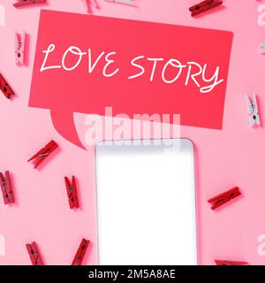 Writing displaying text Love Story. Internet Concept it is something ...