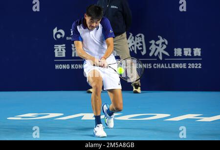 Coleman Wong Chak-lam in action against Stan Wawrinka at Hong Kong ...