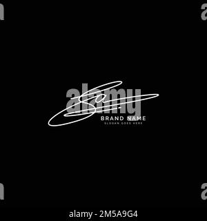 S, A, SA Initial letter handwritten and signature vector image template ...