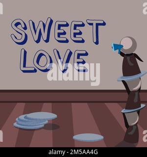 Handwriting text Sweet Love. Business concept Title for beloved person ...