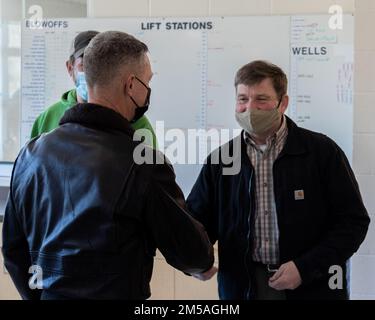 Col. Mikel Huber, commanding officer of Marine Corps Air Station Cherry ...