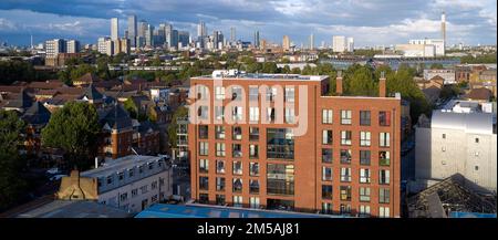 Aerial view from rear. Varcoe Road, London, United Kingdom. Architect ...