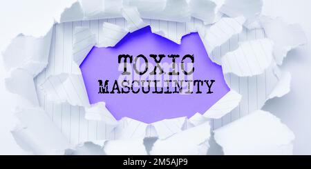 Conceptual caption Toxic Masculinity, Concept meaning describes narrow ...
