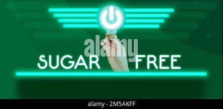 Writing displaying text Sugar Free. Concept meaning containing an ...
