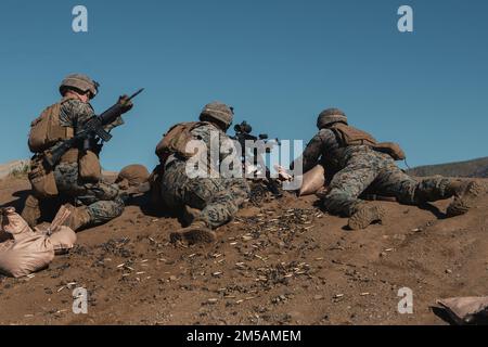 Marines with the Advanced Machine Gunner Course, Advanced Infantry ...