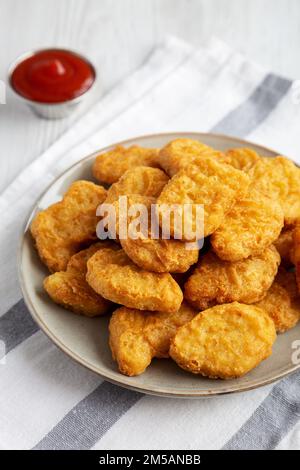 Homemade Chicken Nuggets with Ketchup, side view Stock Photo - Alamy
