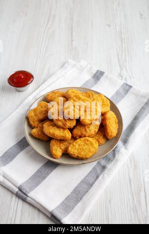 Homemade Chicken Nuggets with Ketchup, side view Stock Photo - Alamy