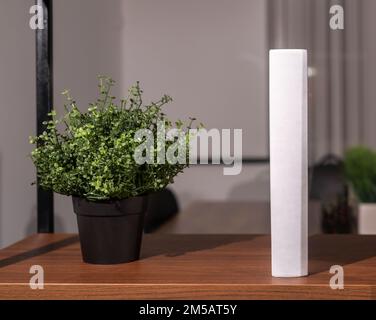 Book mockup, literature promotion advertisement on pink background ...