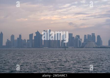 Buildings are faintly visible in the haze in Fuyang City, Anhui ...