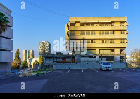 Haifa, Israel - December 22, 2022: View of old stone building, and ...