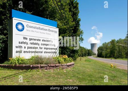 Nine Mile Point Clean Energy Center nuclear power plant, foreground ...