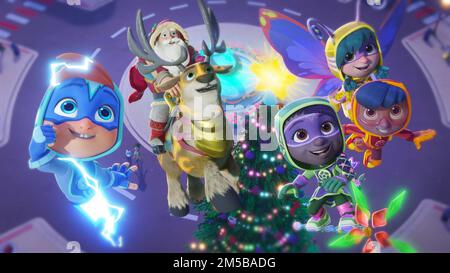 THE ACTION PACT SAVES CHRISTMAS, Clay (voice: Nevin Kar), Treena (voice ...