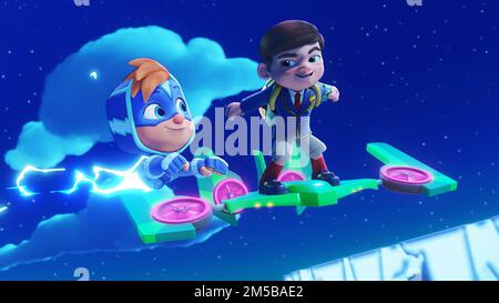 THE ACTION PACT SAVES CHRISTMAS, from left: Wren (voice: Julieta Cortes ...