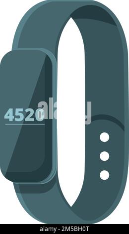 Step monitor icon cartoon vector. Gadget device. Screen display. Step ...