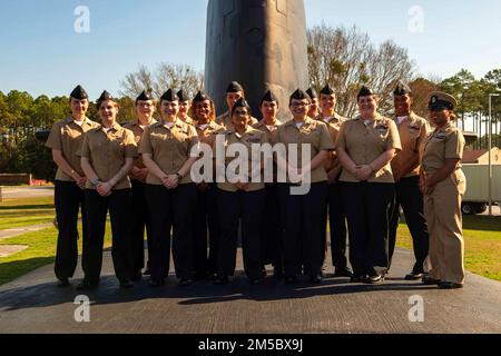KINGS BAY, Ga. (Feb. 24, 2022) The enlisted women assigned to the Blue ...