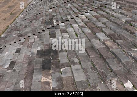 Steps with the Zeppelin Main Stand, at the former marching grounds of ...