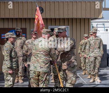 U.S. Army Lt. Col. Douglas Hayes, commander, 1st Battalion, 82nd Field Artillery Regiment, 1st ...
