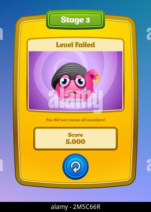 Game level ui icons, buttons, isolated award or bonus frames. Empty ...