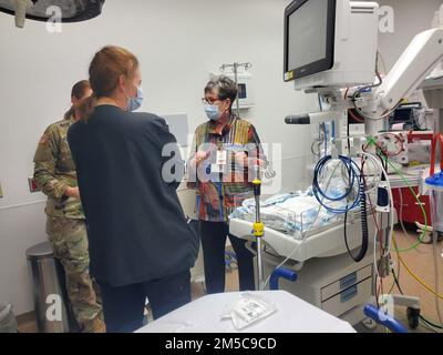 Joint Commission surveyor, Marion Martin, listens to William Beaumont ...
